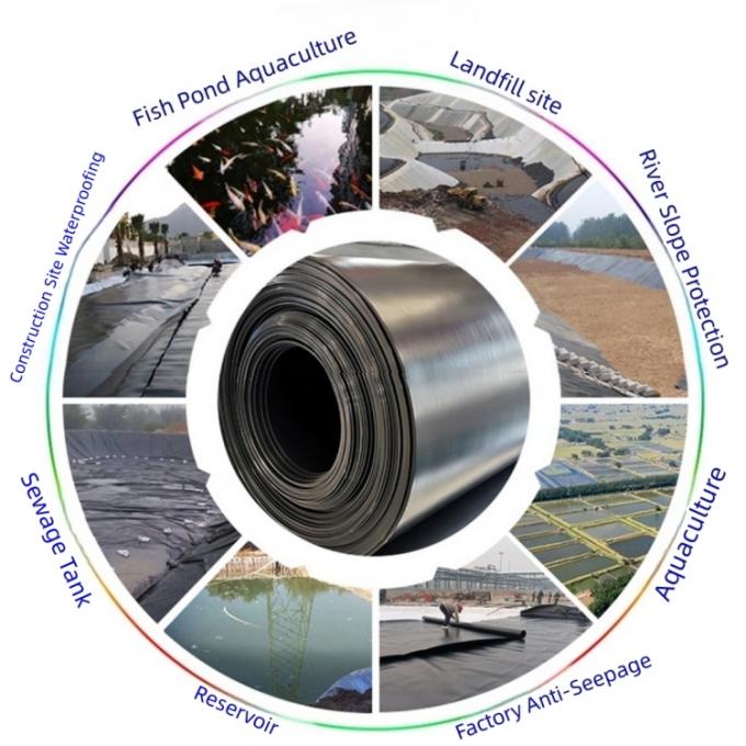2-6m Width HDPE Geomembranes for Biodigester Landfill and Agricultural ...